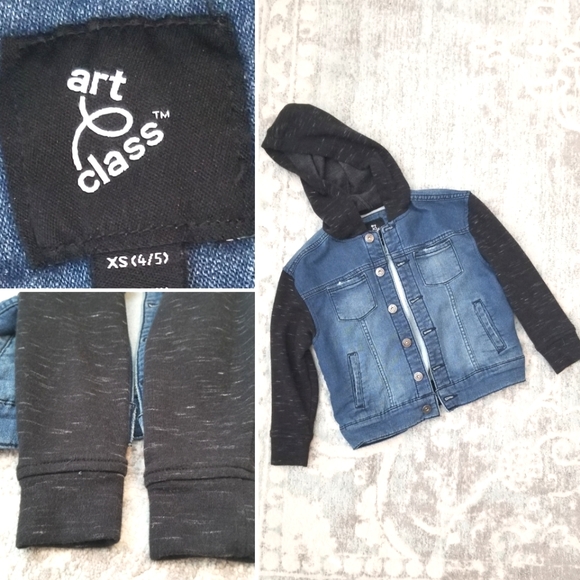 art class | Jackets & Coats | Art Class Denim Jacket Hoodie Size 45 Guc ...